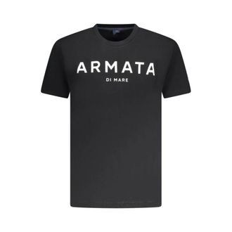Armata Di Mare Schwarzes Baumwoll Herren T-Shirt mit Druck - - Tops - Herren - Schwarzk - XL