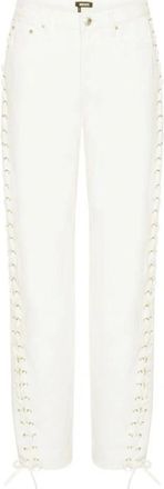 Rotate Rotate Birger Christensen, Femme, Jeans, Beige, Taille: W28 Jean Ample &agrave; Lacets