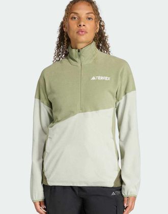 adidas adidas Performance - Terrex Multi Climawarm - Anorak en polaire - Vert tente/vert halo