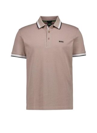 HUGO BOSS Herren Polo-Shirts beige Baumwoll-Piqu&eacute;