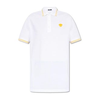 Versace Poloshirt mit Medusa-Gesicht - - Tops - Herren - Wei&szlig; - XL