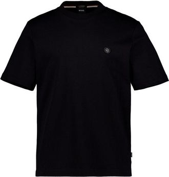 HUGO BOSS Herren T-Shirt schwarz Baumwolle