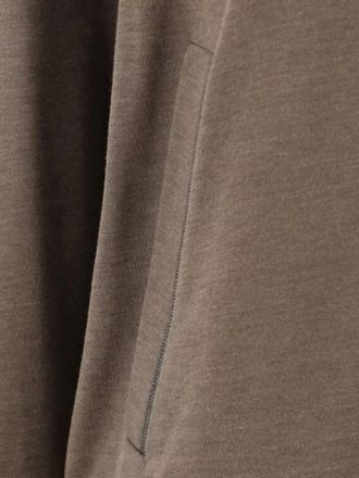 Brunello Cucinelli Embellished Cotton-Silk Hoodie - Brown