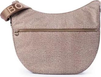 Borbonese Femme, Sacs, Beige, Taille: ONE Size Tissu technique bandouli&egrave;re avec sangle cordura