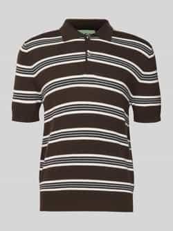 FTC Poloshirt mit gerippten Abschl&uuml;ssen