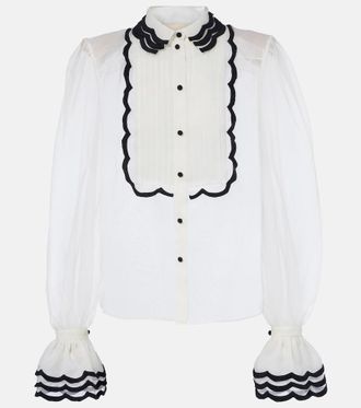 Valentino Bluse aus Seidenorganza