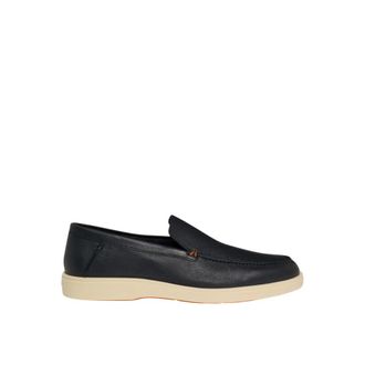 Santoni Leather Slipon Loafers - - Shoes - Herren - Blau - 44 1/2 EU