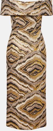 Markarian Off-Shoulder-Midikleid Gloria aus Jacquard