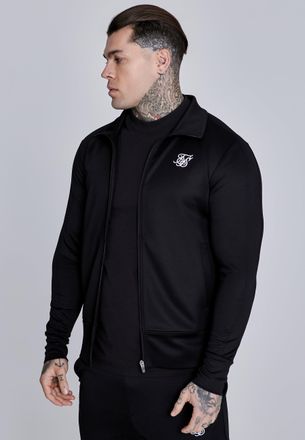 Siksilk Herren Schwarzes Essentials Poly Track Top XXL