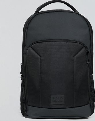 Polo Club Rucksack Harlem schwarz mit Polo Club Details