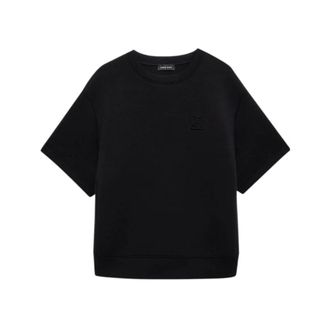 Anine Bing Gerahmter Monogramm-Sweatshirt Hybrid-Stil - - Tops - Damen - Schwarzk - M