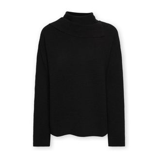 Elena Miro Pullover mit abnehmbarem Kragen - - Knitwear - Damen - Schwarzk - M