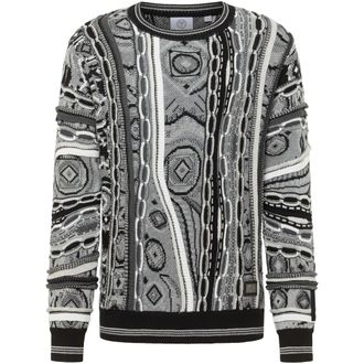 Carlo Colucci Homme, Pulls, Multicolore, Taille: L Pull en maille 3D