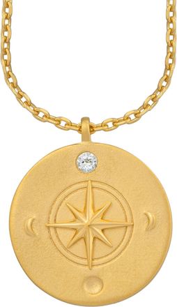 Cai Halskette Element Feuer 925/- Sterling Silber vergoldet Wei&szlig;topaz