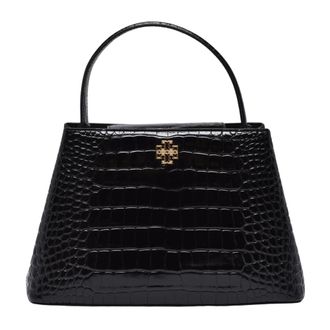 Tory Burch Femme, Sacs, Noir, Taille: ONE Size Britten Embossed Satchel
