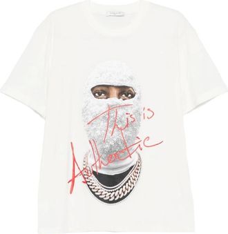 Ih Nom Uh Nit IH NOM UH Nit, Homme, Tops, Blanc, Taille: M T-shirt ras du cou avec imprim&eacute; graphique