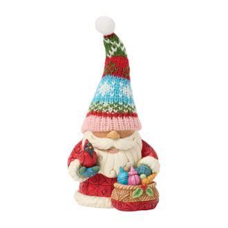 Enesco Jim Shore Heartwood Creek Weihnachtswichtel mit Strickm&uuml;tze, 14 cm, Mehrfarbig