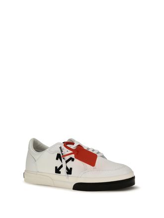 Off-white Mens Vulcanized Low Sneakers White-Black White/black
