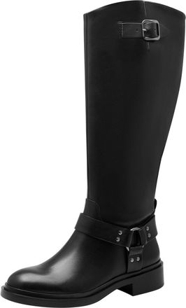 Tamaris Damen Langschaft-Stiefel bequem; BLACK, EU 39