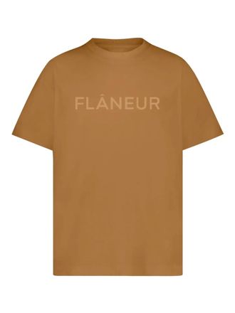 Flaneur t-shirt à logo imprimé - Marron