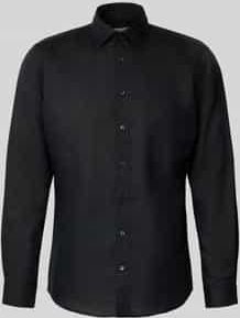 Jake*s Regular Fit Freizeithemd aus Leinen-Mix