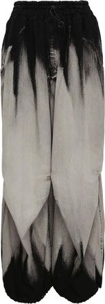 Yohji Yamamoto pantalon à effet dégradé - Noir