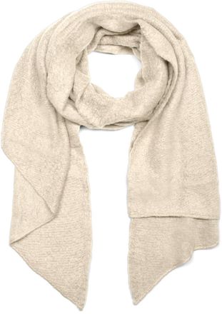 styleBREAKER Damen Schal aus weicher Viskose | einfarbiger Webschal in asymmetrischer Form | große Stola für Herbst und Winter Looks, Farbe:Beige