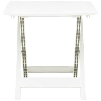 vidaXL Vidaxl - Table pliable de jardin Blanc 79x72x70 cm Plastique
