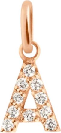 Gigi Clozeau Femme, Accessoires, Rose, Taille: ONE Size Lucky Letter A Diamond Pendant