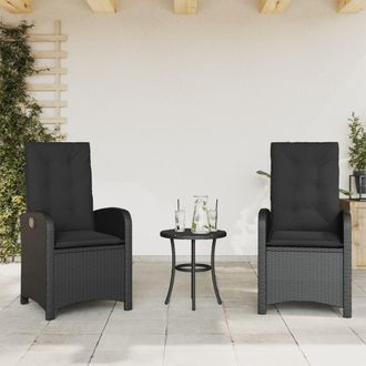 Festnight 2er Set Gartenstuhl Hochlehner Verstellbar Gartensessel Rattan Sessel Stuhl Gartenm&ouml;bel Rattanm&ouml;bel Balkon Liegestuhl Garten Rattansessel Liegesessel