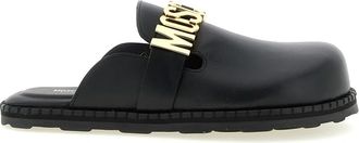 Moschino Femme, Chaussures, Noir, Taille: 40 EU Sabots en cuir