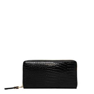 Gianni Chiarini Geldb&ouml;rse mit Krokodileffekt und Rei&szlig;verschluss - - Accessories - Damen - Schwarzk - ONE SIZE