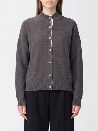 Liu Jo Cardigan &agrave; col rond en m&eacute;lange de laine avec logo jacquard
