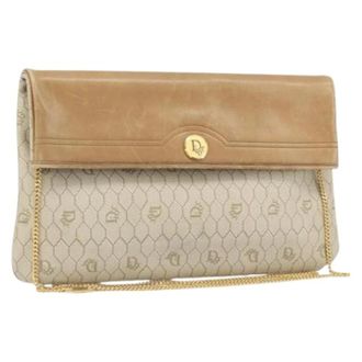 Dior Pre-owned Vintage Honeycomb Canvas Schultertasche - - Pre-owned - Damen - Beige - ONE SIZE