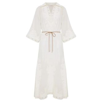 Zimmermann Indra Besticktes Maxikleid - - Dresses - Damen - Wei&szlig; - 3XS