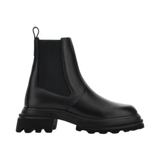 Hogan Schwarze flache Chelsea Boots - - Shoes - Damen - Schwarzk - 38 EU