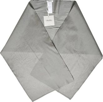 Max Mara Tücher & Schals - Soft Sheen Scarf With Delicate Pattern - Gr. unisize - in Grau - für Damen