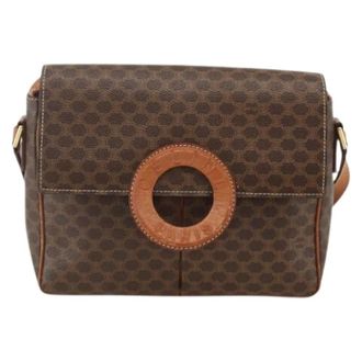 Celine Sac bandouli&egrave;re Pre-owned Vintage macadam logo cercle - Femme - Pre-owned - Brun - Taille: ONE Size