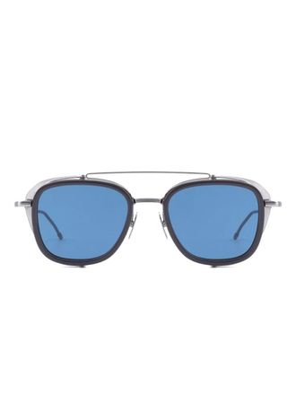Thom Browne lunettes de soleil Marfa &agrave; monture rectangulaire - Noir