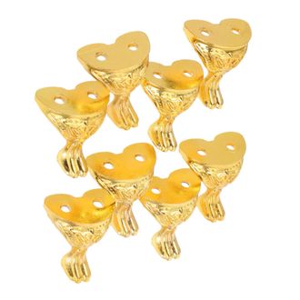 NUOBESTY 8 Stück Teiliges Zinklegierung Boxfüße mit Retro Tiergesicht Design Kleine Möbelbeine und Eckschutz Langlebige Metallfüße für Schmuckkästchen Geschenk