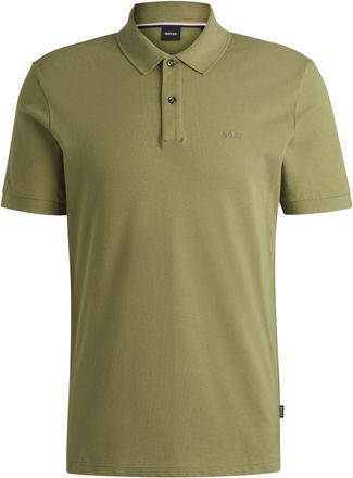 BOSS Herren Pallas Pallas Poloshirt aus Baumwoll-Piqué mit Logo-Details Grün XXXL