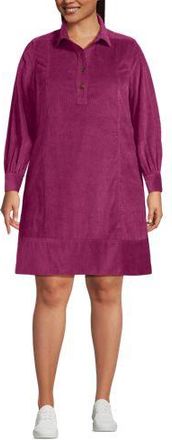 Lands End Breitcord-Hemdkleid, Damen, Größe:56-58 plus, Pink, Baumwolle, by Lands End