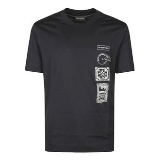 Emporio Armani Homme, Tops, Bleu, Taille: 2XL T-Chemises