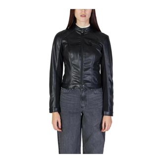 Guess Femme, Vestes, Noir, Taille: 40 FR Veste Moto Noire