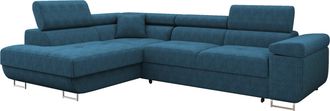 Mirjan24 Ecksofa Torezio Cord mit Bettkasten, Einstellbare Kopfst&uuml;tzen, Sofa mit Schlaffunktion, Eckcouch f&uuml;r Wohnzimmer, L-Form Couch mit Bettfunktion (Poso 0