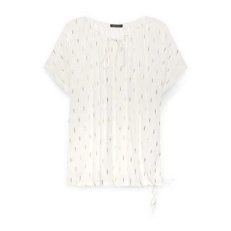 Fiorella Rubino Kreppbluse mit B&auml;ndern - - Blouses & Shirts - Damen - Wei&szlig; - L