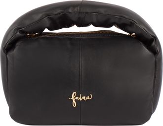 Faina Henkeltasche aus Leder Damen schwarz