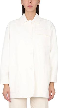 Max Mara Femme, Vestes, Blanc, Taille: 36 FR Classic Collar Button Clo