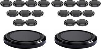 mikken Art 10 Deckel TO 82/8,5 cm f&uuml;r Marmeladengl&auml;ser Twist-Off Ersatzdeckel Schraubdeckel f&uuml;r Sturzgl&auml;ser und Einmachgl&auml;ser schwarz (Packung mit 2)