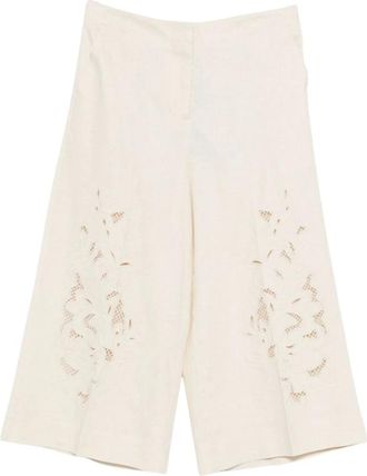 Twinset Femme, Pantalons, Beige, Taille: 36 FR Cropped Pantalons
